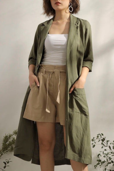 Linen Oversized Duster Coat – VAST
