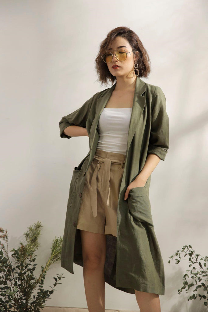 Linen Oversized Duster Coat – VAST