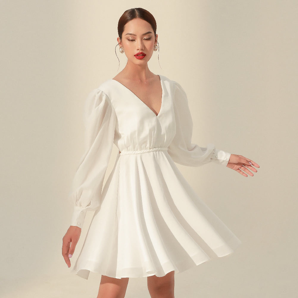 Elaina Chiffon Cut Out Dress – VAST