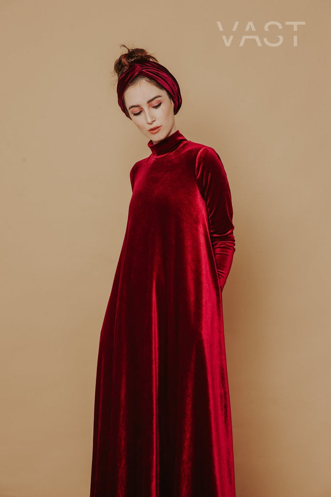 Ruby Gown - Oversized Velvet Maxi Dress – VAST