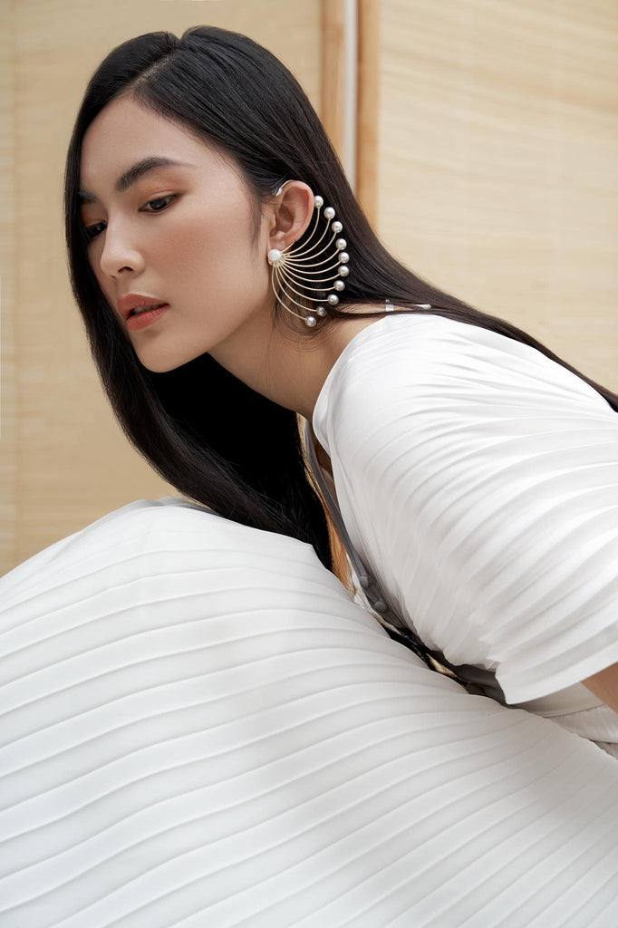 J'adore Pleated Silk Dress – VAST