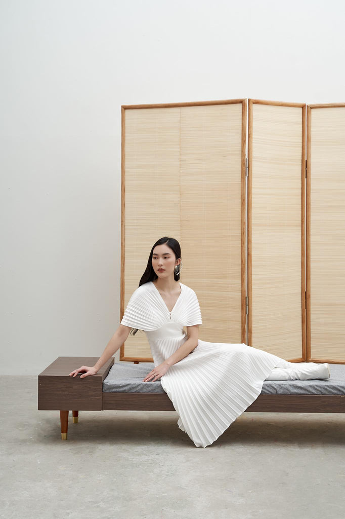 J'adore Pleated Silk Dress – VAST